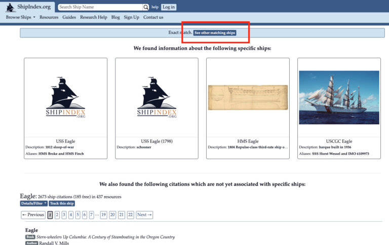 When you click on the “See other matching ships” link, which is in the ...